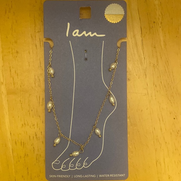 i am | Jewelry | Nwt Gold Plated Stainless Steel Anklet With Hanging ...